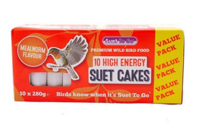 Suet To Go Blocks Flow Packed Mealworm value Srp plastic Free 280g x 10