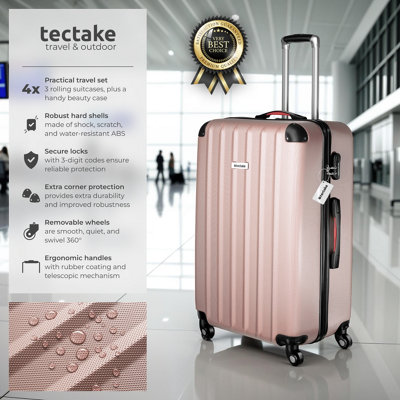 Suitcase Set Cleo - 3 suitcases, 1 beauty case, including luggage ...