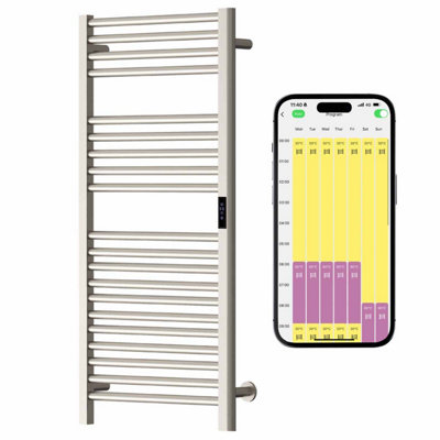 Sulby Stainless Steel Wifi Dry Electric Towel Rail With Thermostat ...