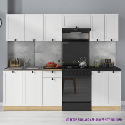 Summer 7 Unit Kitchen Cabinets Set 240cm - Bernstein Oak / White | DIY ...