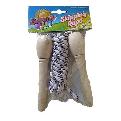 Summer Fun Wooden Skipping Rope For Children 2.3 Metres