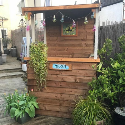 Summer garden bar - Small - Outdoor wooden bar