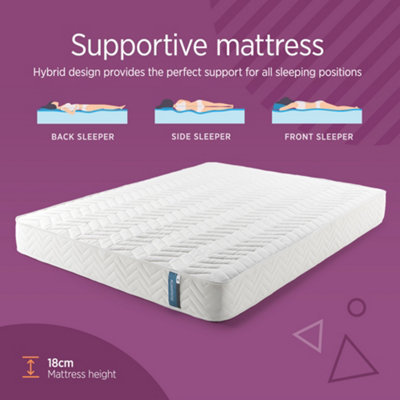 Summerby Sleep No1. Coil Spring and Memory Foam Hybrid Mattress King ...