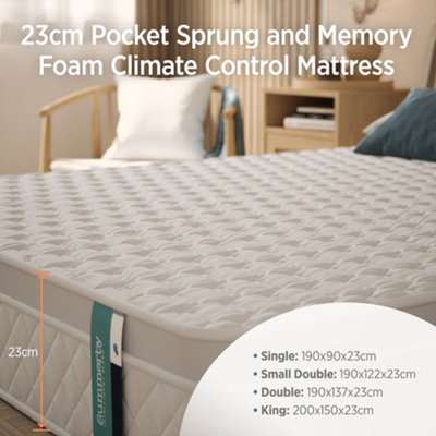 Summerby Sleep' No5. Pocket Spring and Memory Foam 'Climate Control ...