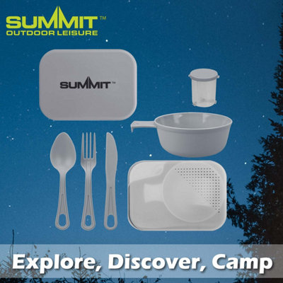 Summit Mess Set Cutlery, Chop Board, Spice Pot Bowl & Mug 13cm x 18cm ...