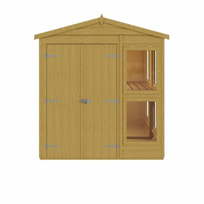 Buy Sun Hut 6 x 8 Feet Potting Shed - L241 x W200.9 x H214.6 cm | DIY ...