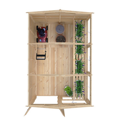 SUN HUT POTTING SHED WITH OPENING WINDOWS AND INTERCHANGABLE PANELS 8GX12