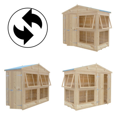 Sun Hut Potting Shed with opening windows and interchangable panels 8Gx4