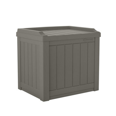 Suncast Garden Storage box with seat Stoney Grey at B&Q