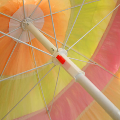SunDaze 1.6M Multi-Colour Hawaiian Parasol Outdoor Beach Patio Umbrella ...