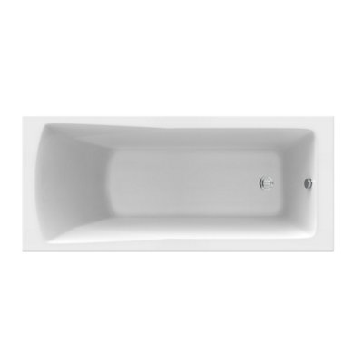 SUNDAZE 1600 X 700MM RECTANGULAR SHOWER BATH WITH CURVED PIVOT GLASS ...