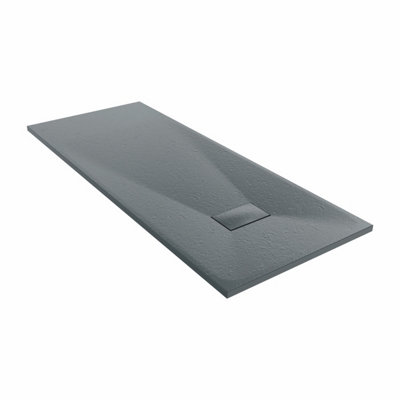 SunDaze 1700 x 700mm SMC Anthracite Rectangle Slate Effect Shower Tray ...