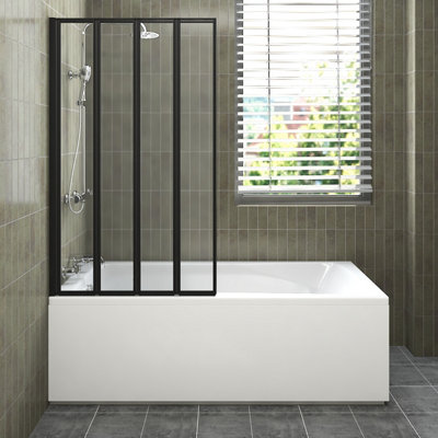 SunDaze 1700x700mm White Acrylic Single Ended Shower Bath & Front Panel ...
