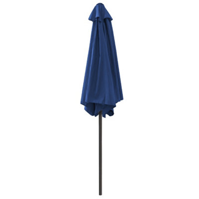 SunDaze 2.5M Blue Garden Parasol Sun Shade Umbrella with Crank Handle ...