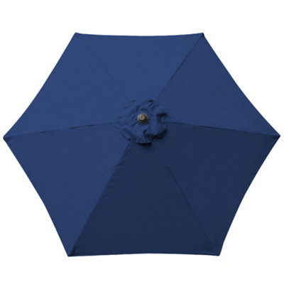 SunDaze 2.5M Blue Garden Parasol Sun Shade Umbrella with Crank Handle ...