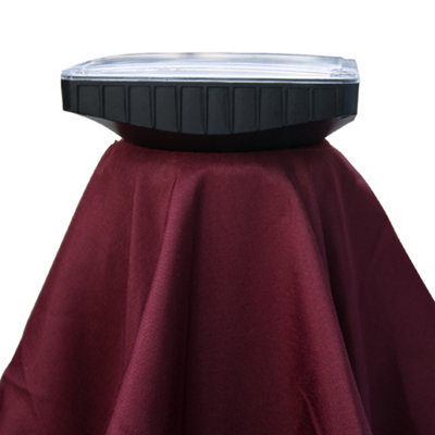 SunDaze 2.5M Wine Red Garden Parasol with Solar LED Lights and Crank ...