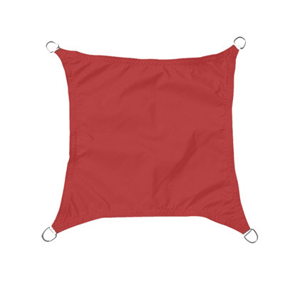 SunDaze 2x2m Square Terracotta Sun Shade Sail Outdoor Garden Patio Sunscreen UV Block With Free ...