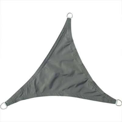 SunDaze 3.6x3.6x3.6m Triangle Anthracite Sun Shade Sail Outdoor Garden ...