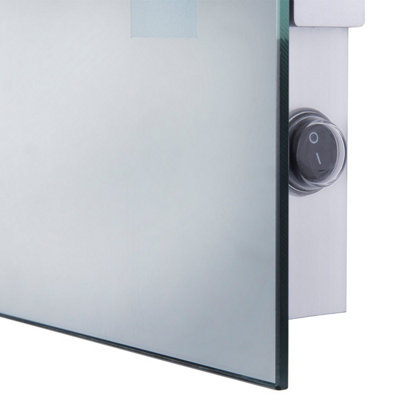 SunDaze 500 x 700mm Bathroom LED Mirror Button Switch with Illuminated ...