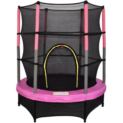 SunDaze 55" Kids Mini Trampoline with Safety Net Skirt Children Indoor ...