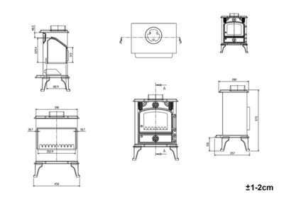 SunDaze 5KW Multifuel Stove Log Burner Fireplace Cast Iron Defra ...