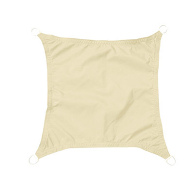 SunDaze 5x5m Square Cream Sun Shade Sail Outdoor Garden Patio Sunscreen ...