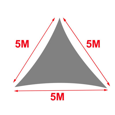 SunDaze 5x5x5m Triangle Light Green Sun Shade Sail Outdoor Garden Patio ...