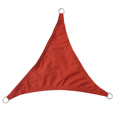 SunDaze 5x5x5m Triangle Terracotta Sun Shade Sail Outdoor Garden Patio ...
