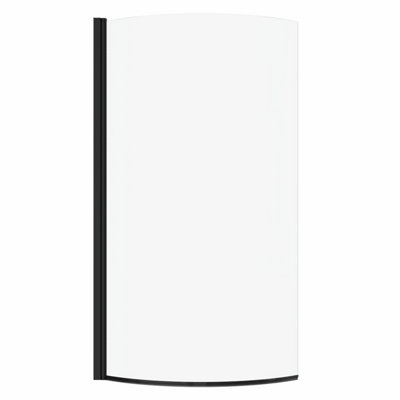 SunDaze 6mm Toughened Glass Curved Pivot P Shaped Shower Bath Screen ...