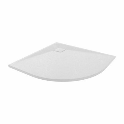 SunDaze 900 x 900mm SMC White Quadrant Slate Effect Shower Tray with ...