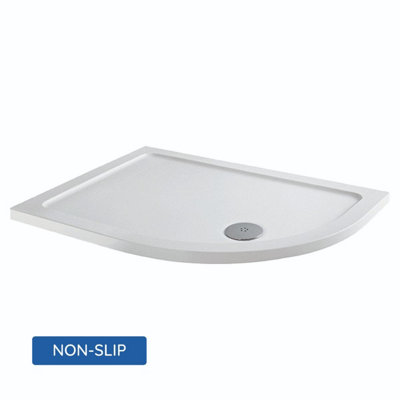 SunDaze Anti-Slip 1000x900mm Right Hand Offset Quadrant Stone Shower ...