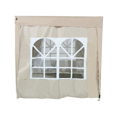SunDaze Beige Side Panel with Window for 2x2M Pop Up Gazebo Tent 1 ...