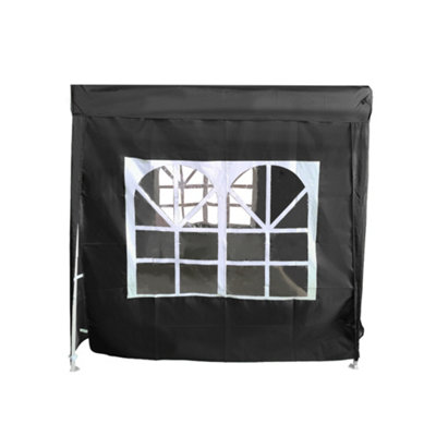 SunDaze Black Side Panel with Window for 2x2M Pop Up Gazebo Tent 1 ...