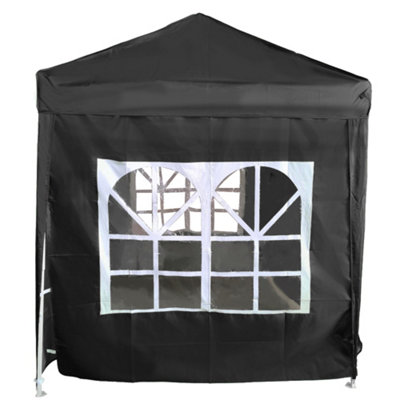 SunDaze Black Side Panel with Window for 2x2M Pop Up Gazebo Tent 1 Piece