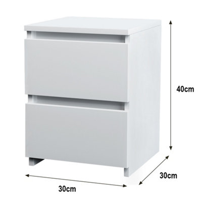 SunDaze Chest of Drawers Storage Bedroom Furniture Cabinet 2 Drawer ...