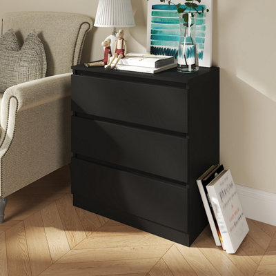 SunDaze Chest of Drawers Storage Bedroom Furniture Cabinet 3 Drawer ...
