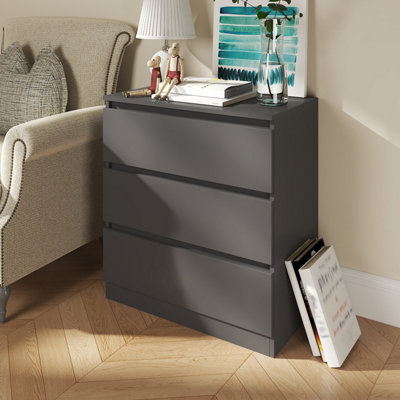 SunDaze Chest of Drawers Storage Bedroom Furniture Cabinet 3 Drawer ...