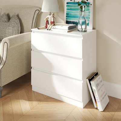 SunDaze Chest of Drawers Storage Bedroom Furniture Cabinet 3 Drawer ...