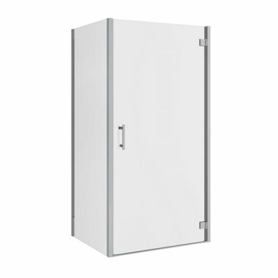 SunDaze Chrome Shower Enclosure 900mm Hinged Door with 700mm Side Panel ...
