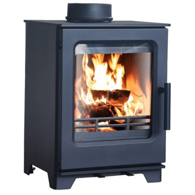 SunDaze Defra Approved 5KW Log Wood Burning Multifuel Stove Woodburner ...