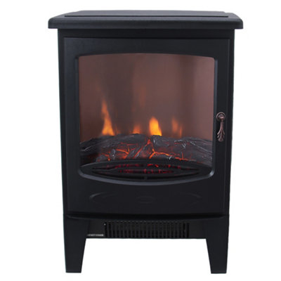 SunDaze Electric Fireplace Stove Heater with Fire Flame Effect Portable ...