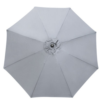 SunDaze Grey Replacement Parasol Fabric Garden Umbrella Canopy Cover ...