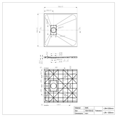 SunDaze Matte Black 700 x 700mm Square Shower Enclosure Corner Entry ...