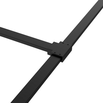 SunDaze Matte Black Walk In Shower Enclosure Wet Room Glass Screen ...