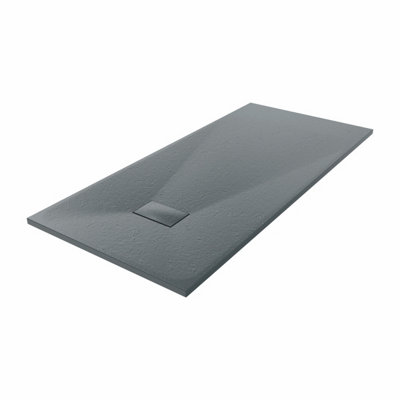 SunDaze Matte Black Walk In Shower Enclosure Wet Room (W)1200x(H)1950mm ...