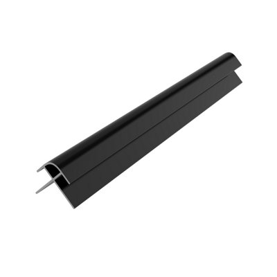 SunDaze PVC Black External Corner Trim for 10mm Shower Wall Panels 2.6m ...