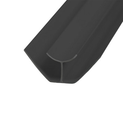 SunDaze PVC Black Internal Corner Trim for 5mm Shower Wall Panels 2.7m ...