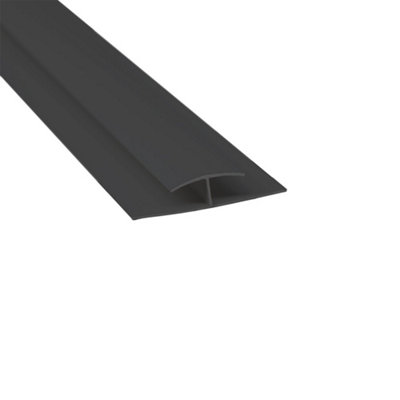 SUNDAZE PVC BLACK JOINING BAR TRIM FOR 5MM SHOWER WALL PANELS 2.7M ...