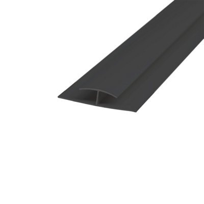 SunDaze PVC Black Joining Bar Trim for 5mm Shower Wall Panels 2.7m