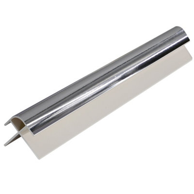 SunDaze PVC Silver External Corner Trim for 10mm Shower Wall Panels 2 ...